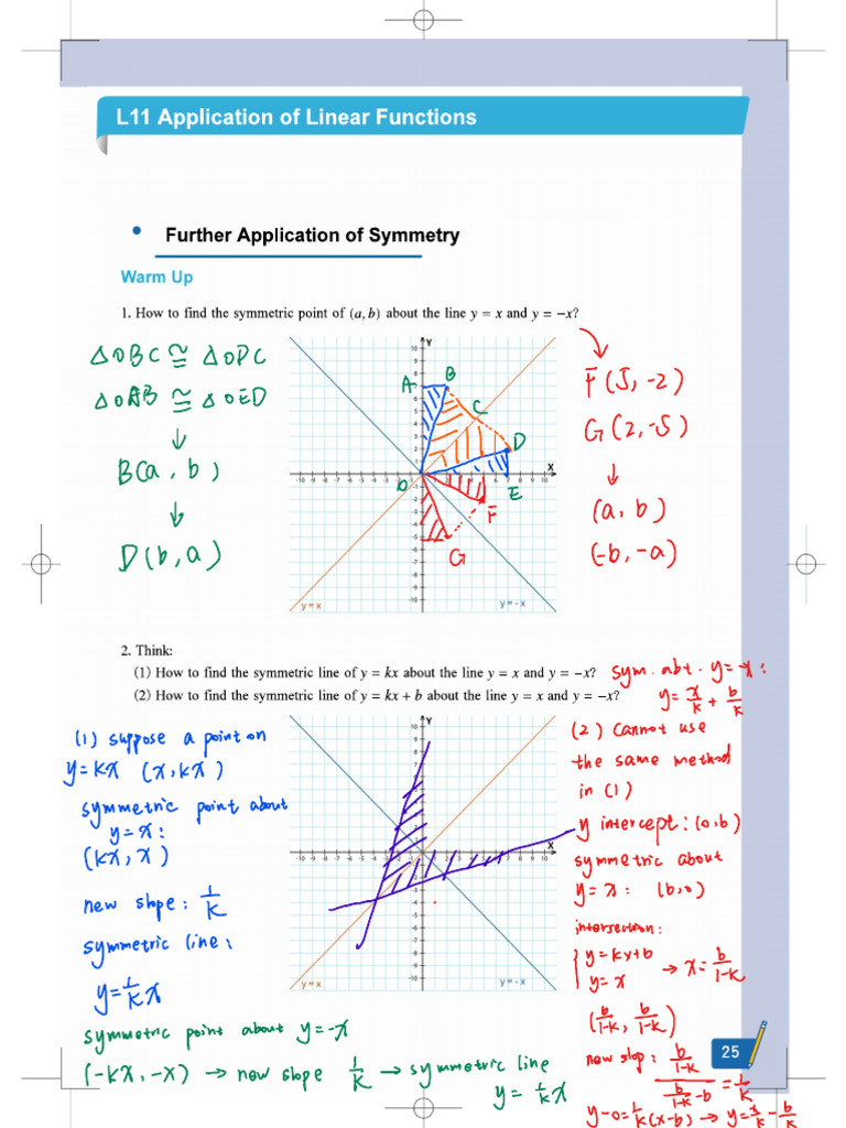 S2 國際 L11 Applications of Linear Functions - 講義題解 | PDF