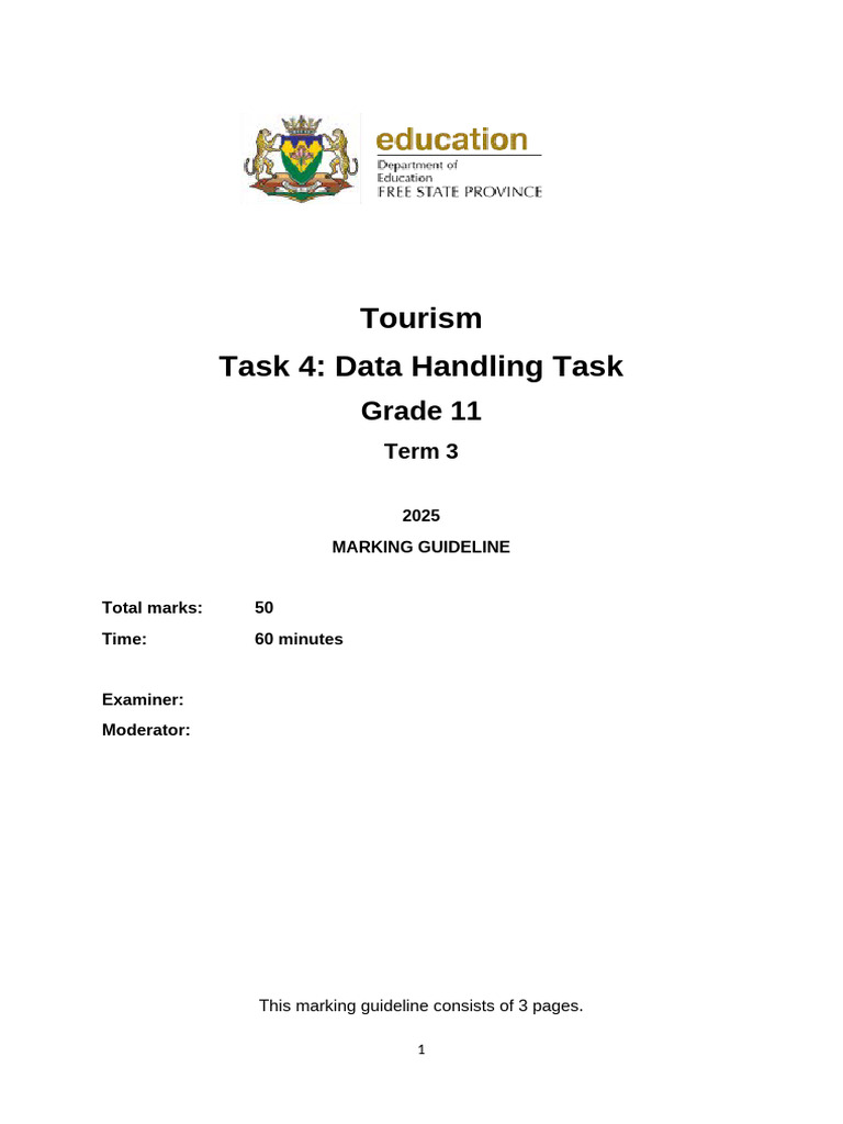 Grade 11 Data Handling 2025 Memo | PDF | United States Dollar ...