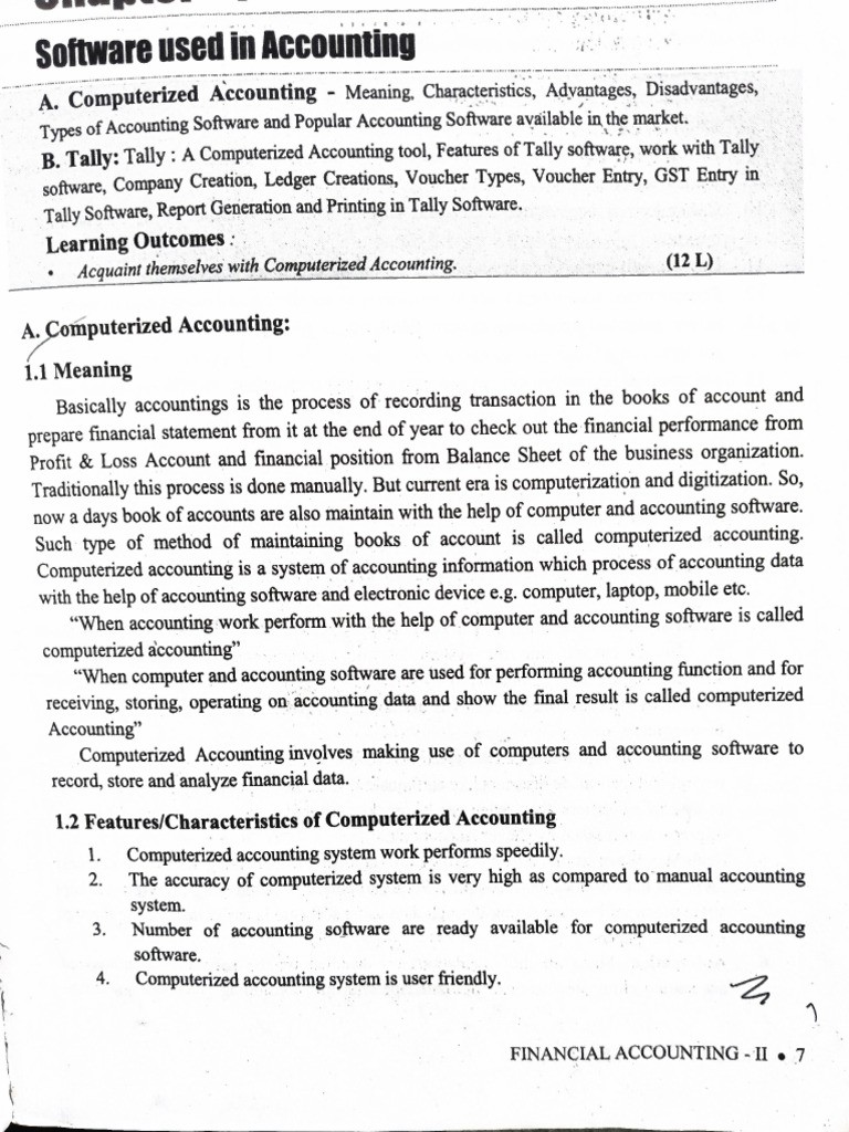 SY B-Com (Computerized Accounting) | PDF