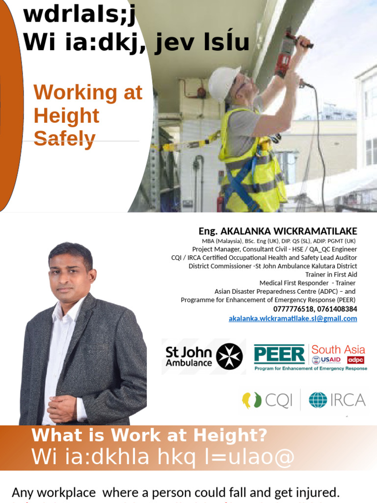 Safety Guidelines for Working at Heights | PDF | Health Care | Safety