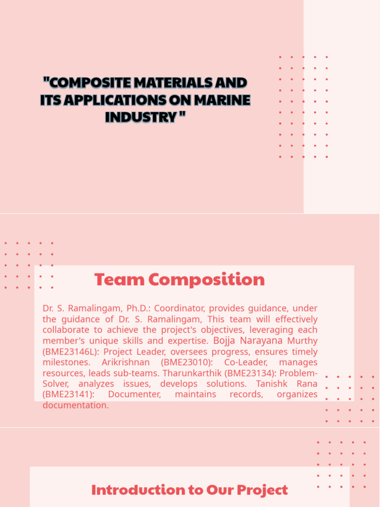 Slidesgo Introduction To Our Collaborative Project On Composite ...