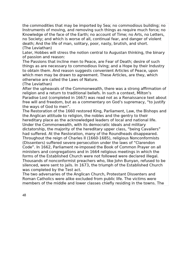 Restoration England: Politics and Religion | PDF | Monarchy Of The ...