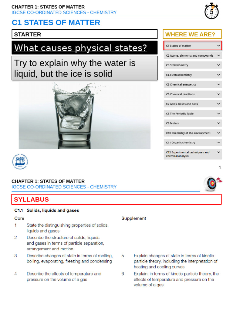 Understanding States of Matter in Chemistry | PDF | Gases | Diffusion