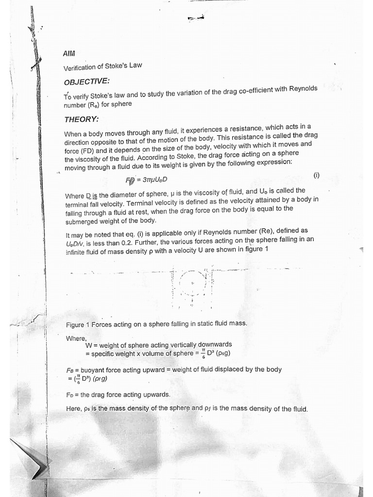 Stokes Law | PDF