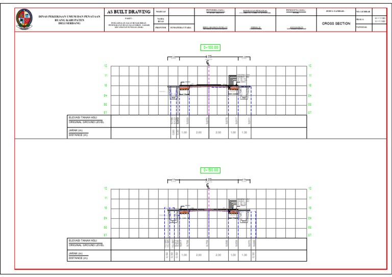 As Built Drawing Peningkatan Jalan Sunggala | PDF