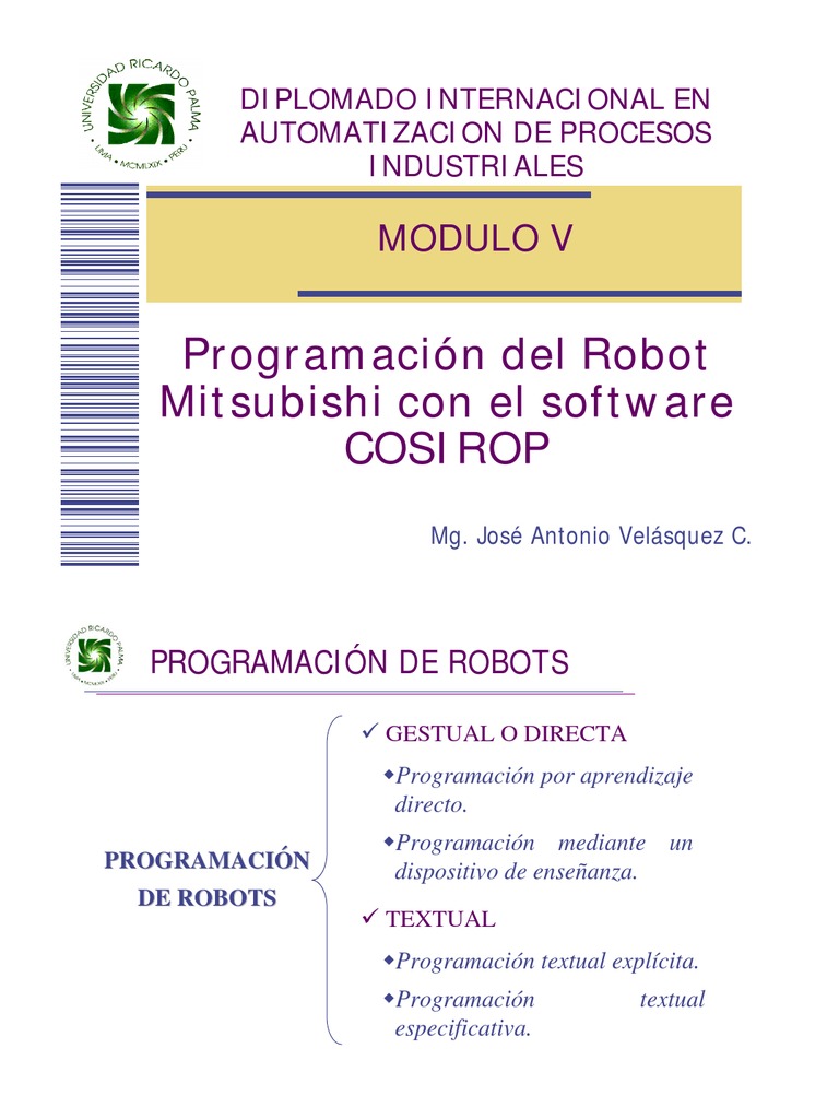 Programación Del Robot Mitsubishi Con El Software COSIROP | PDF | Programación de computadoras ...