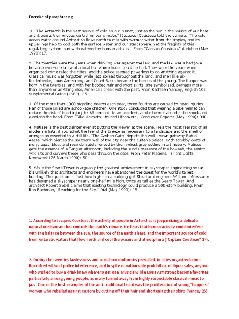 Paraphrasing key ideas | PDF | Antarctica
