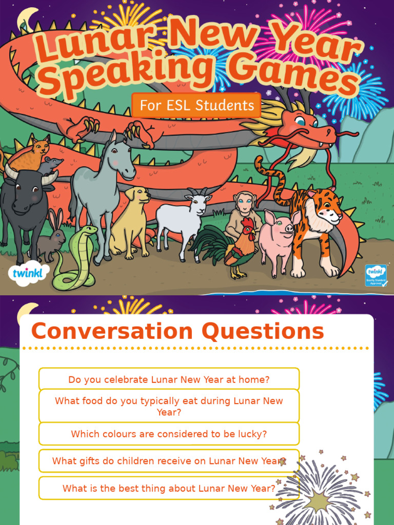 Lunar New Year Conversation Activities | PDF