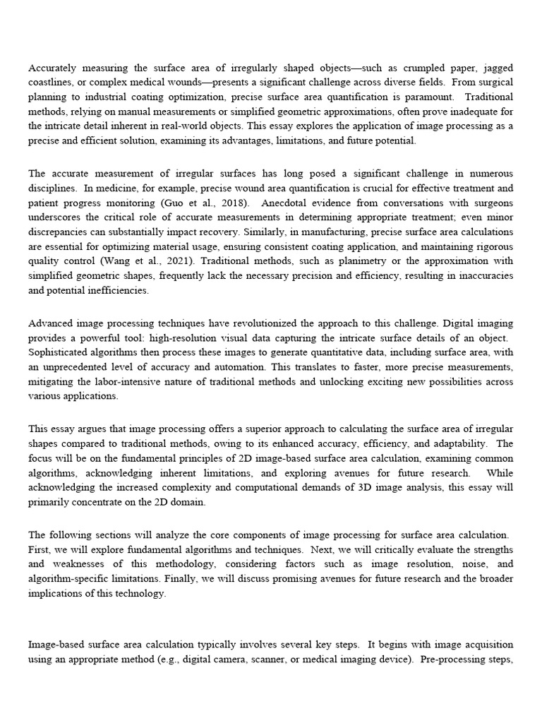 Image Processing for Irregular Surface Area | PDF | Image Segmentation ...