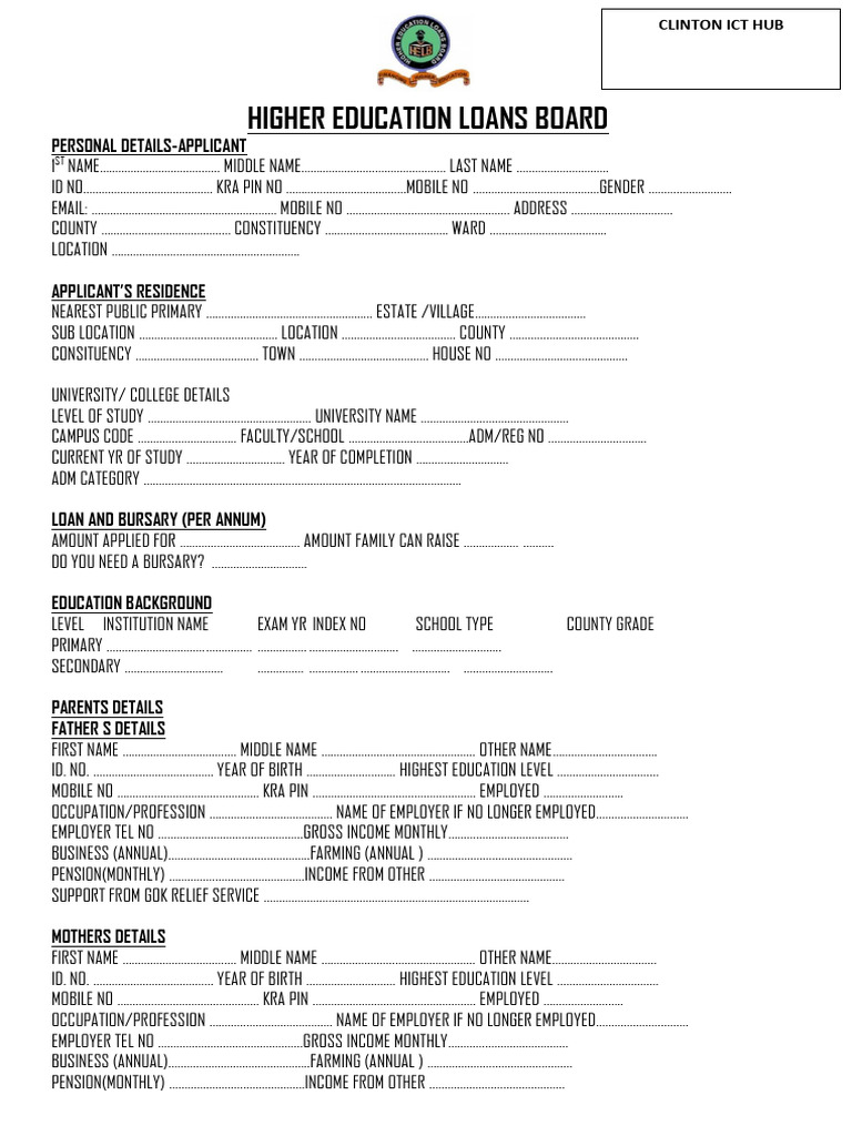HEL Loan Application Form | PDF