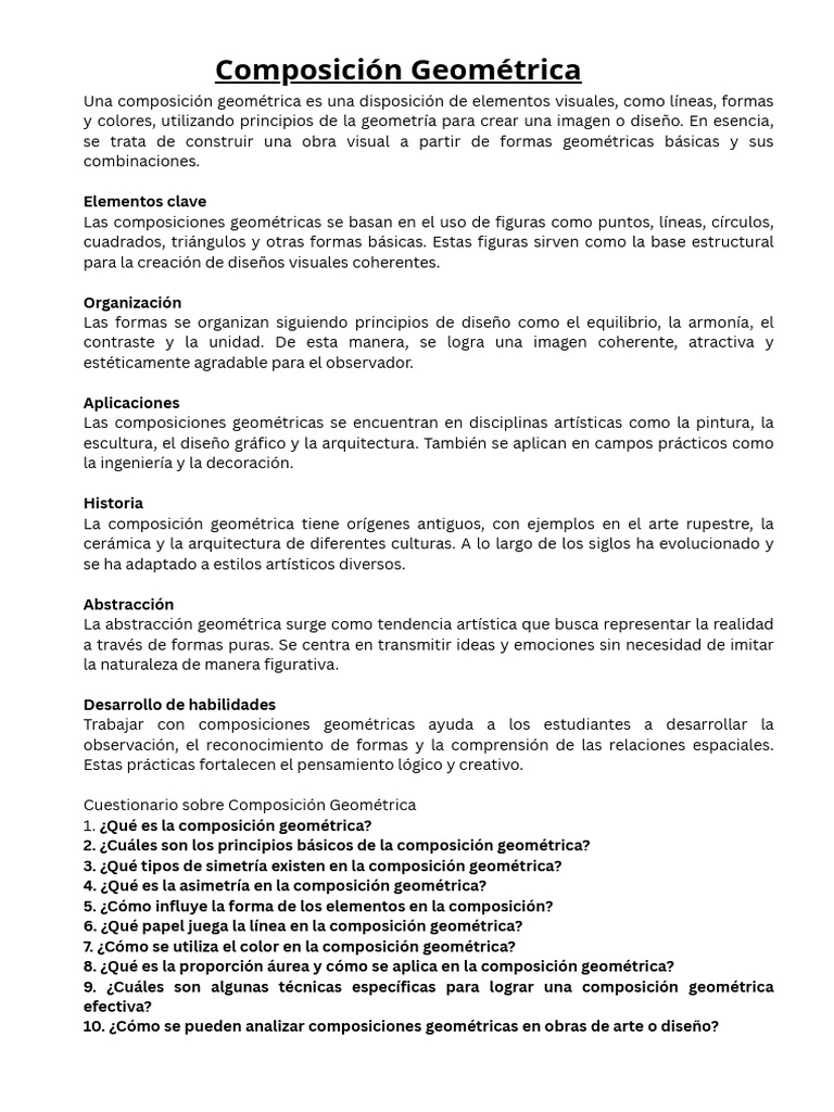 Composición Geométrica: Definición y Aplicaciones | PDF