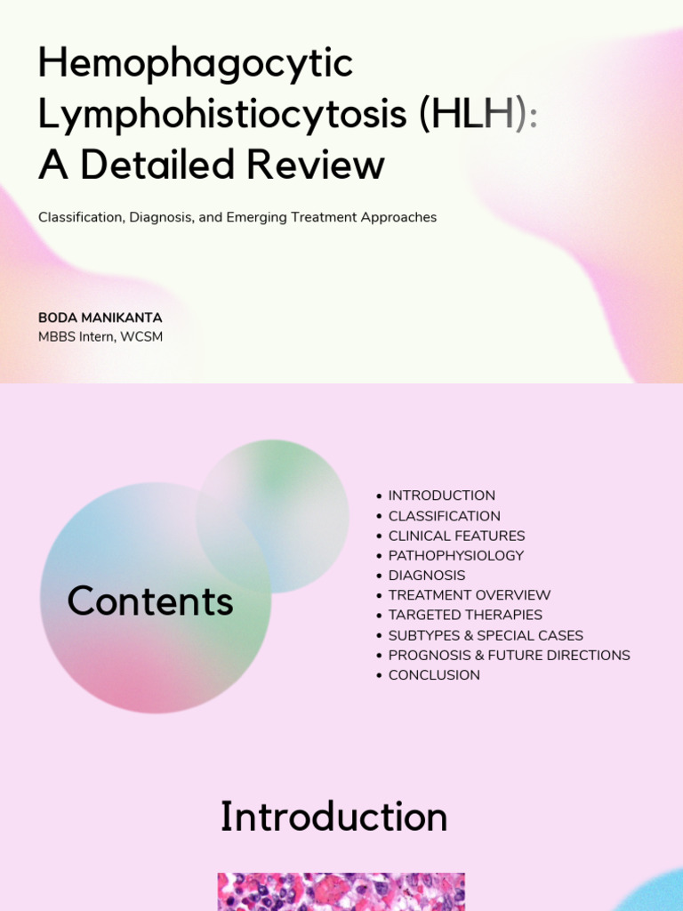 Hemophagocytic Lymphohistiocytosis (HLH) A Detailed Review PDF | PDF ...