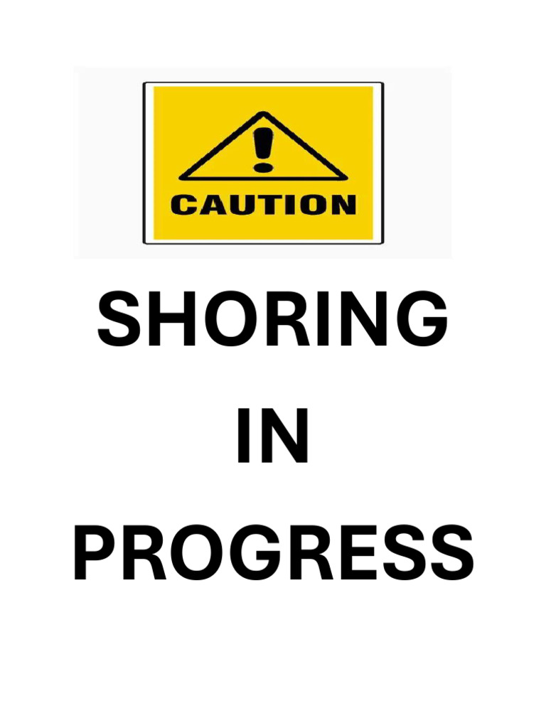 Shoring in Progress | PDF