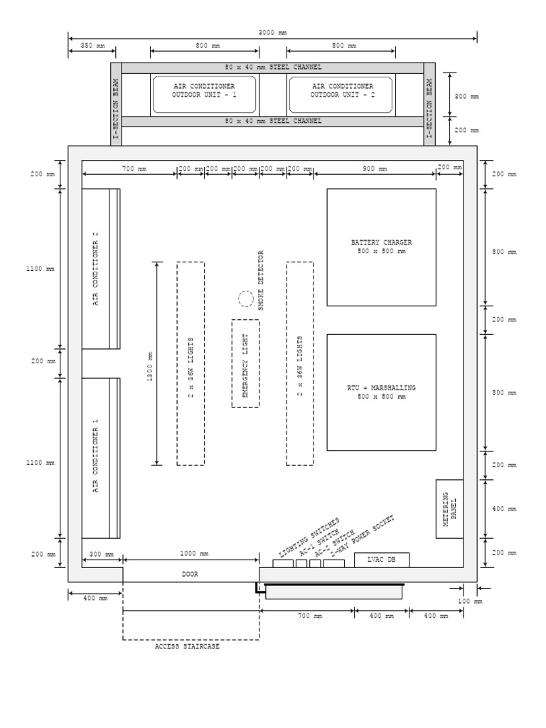 Battery Charger and HVAC Equipment Layout | PDF | Equipment