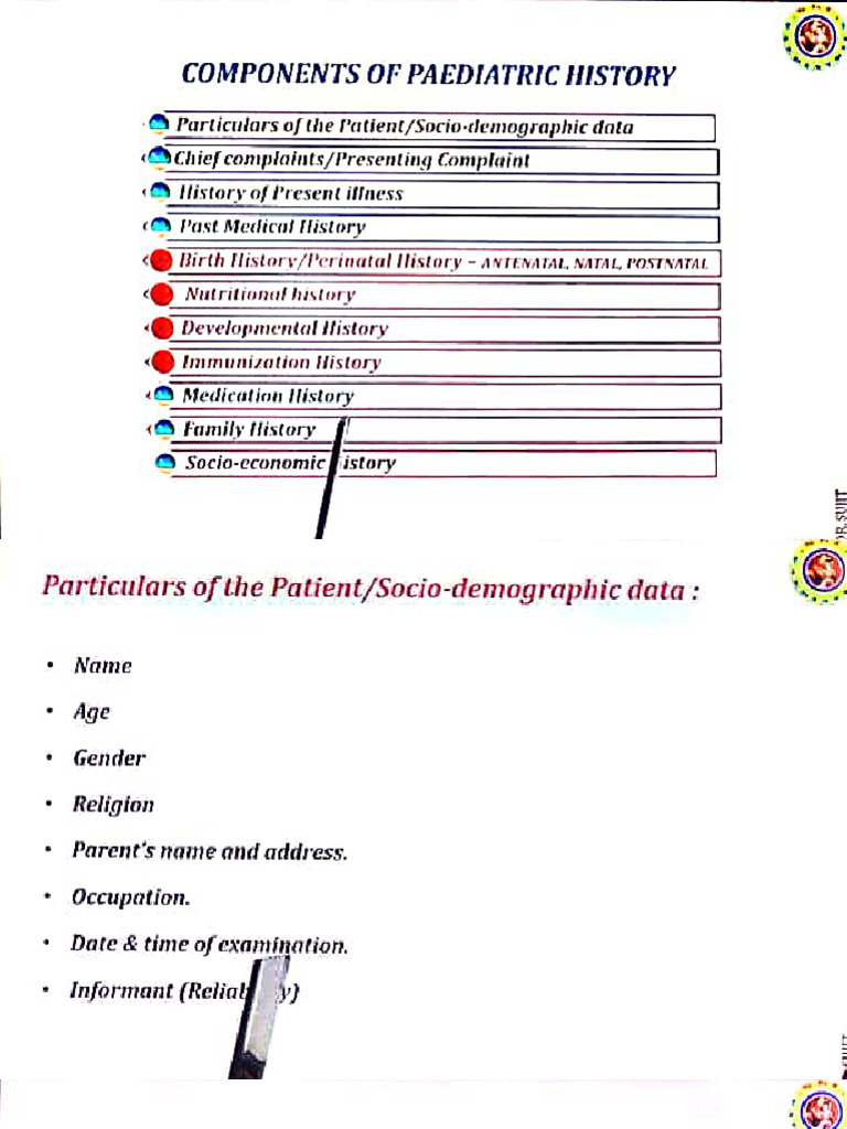 Paediatric History 1 | PDF