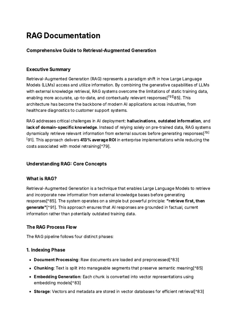 RAG Documentation: A Comprehensive Guide | PDF | Information Technology ...