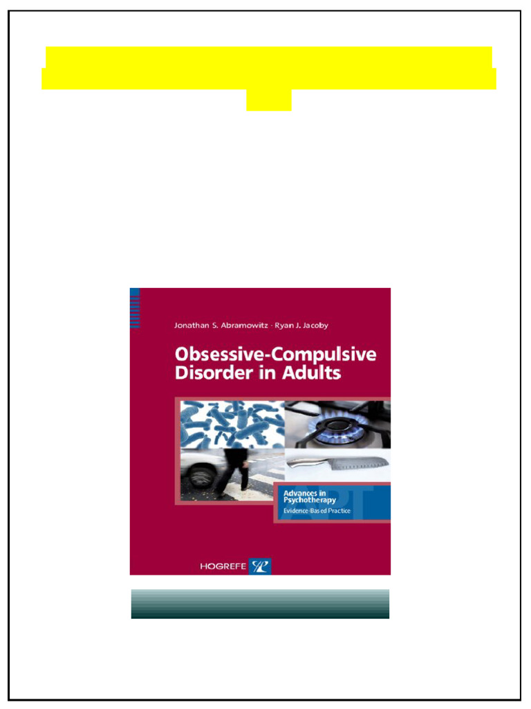 Obsessive Compulsive Disorder in Adults 1st Edition Jonathan S ...
