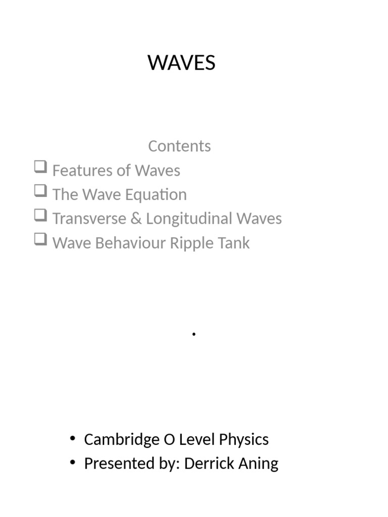 Understanding Waves: Types and Features | PDF | Waves | Frequency