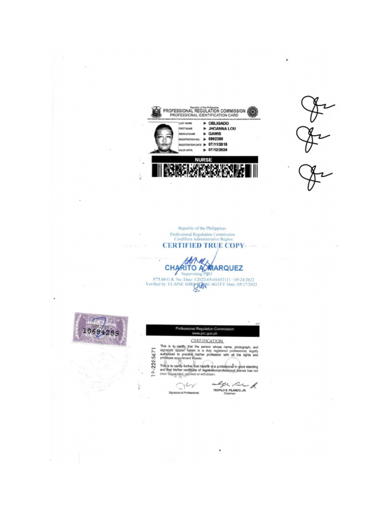 Obligado - Valid Id PRC | PDF