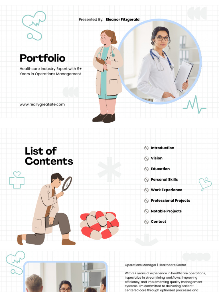 White and Blue Modern Healthcare Portfolio Presentation - 20250918 ...