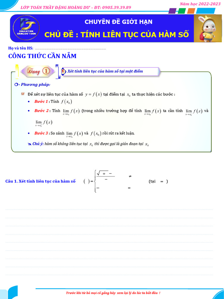 Toán 11.gioi Han Ham So Ham So LT | PDF