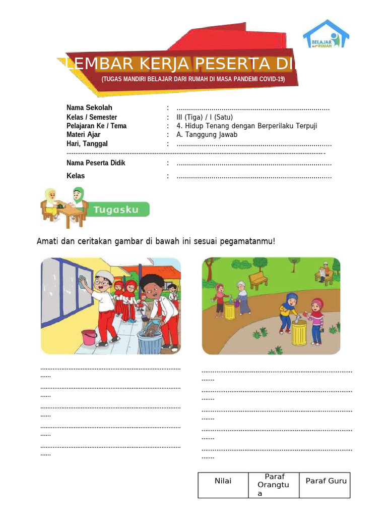 LKPD Kls 3 Pelajaran 4 | PDF