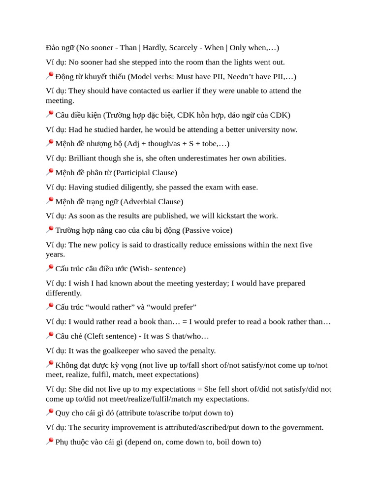 Advanced English Grammar Structures | PDF | Linguistic Typology ...