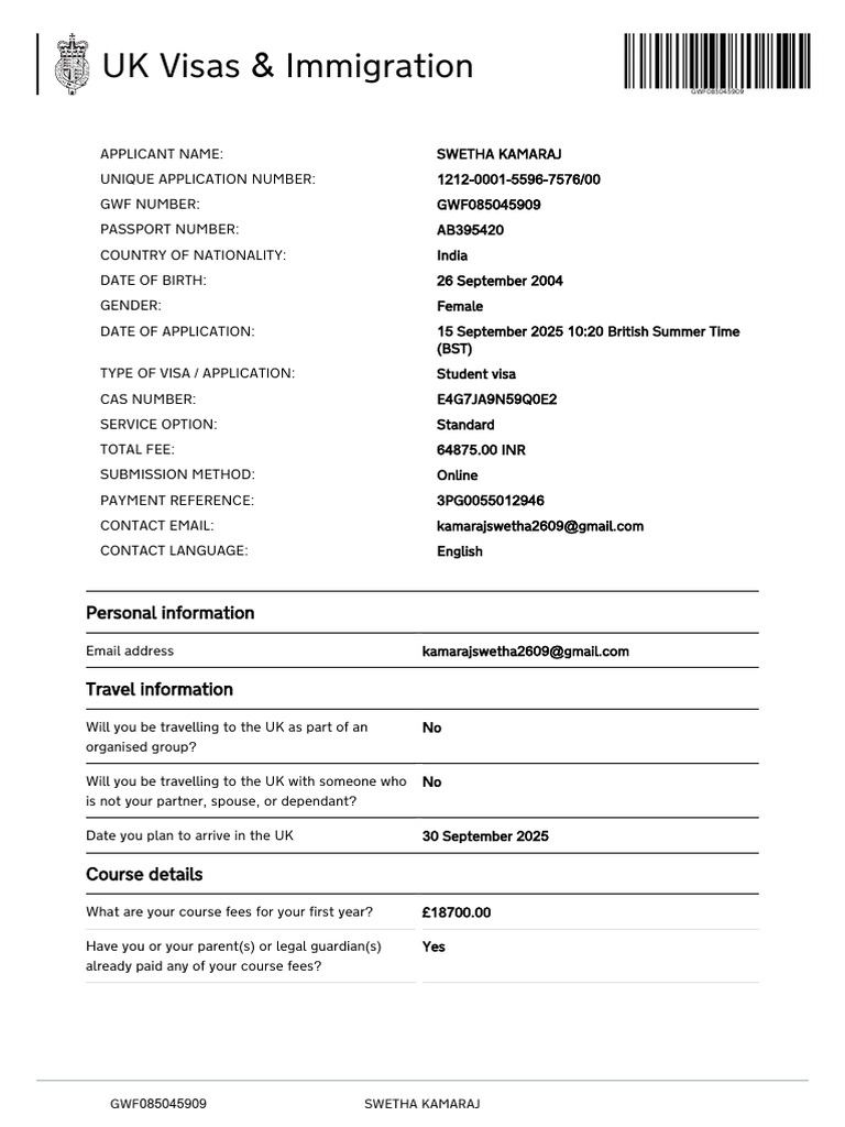 UK Visas & Immigration: Personal Information | PDF | Travel Visa | Identity Document