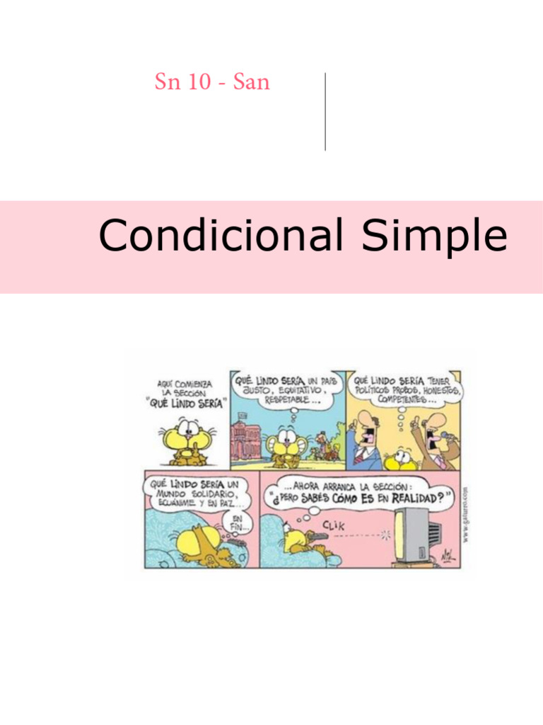 El Condicional Simple en Español | PDF