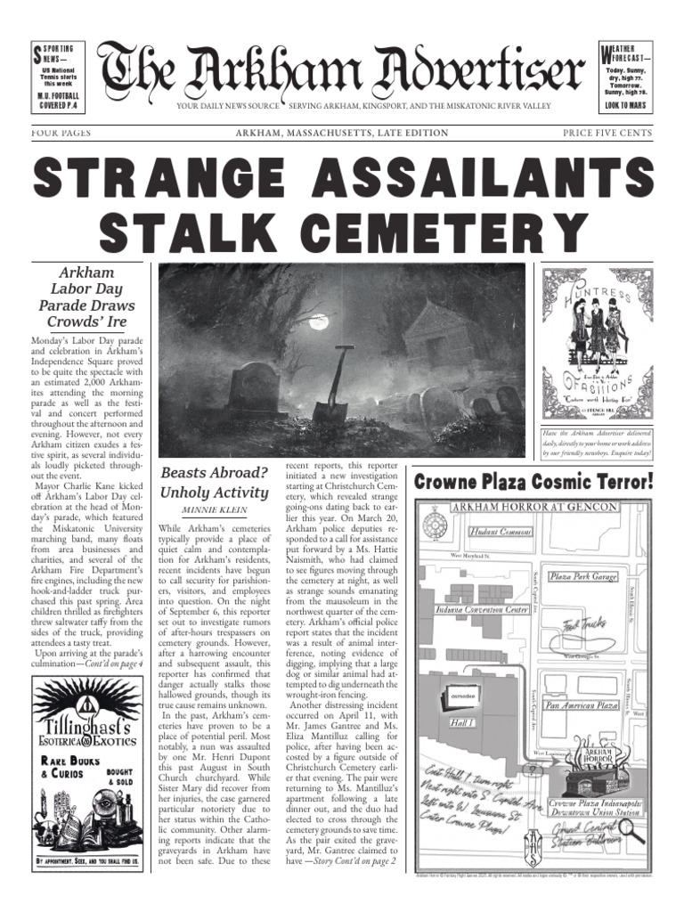 Arkham Cemetery Assaults Report | PDF