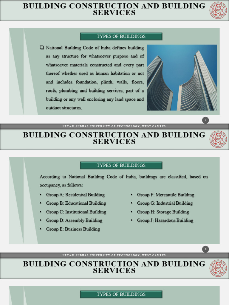 Building Types and Construction Basics | PDF | Building Engineering ...