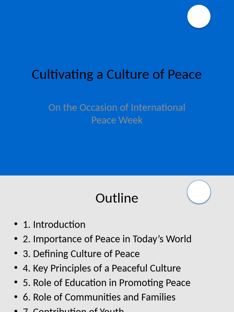Cultivating a Culture of Peace | PDF | Violence | Conflict (Process)