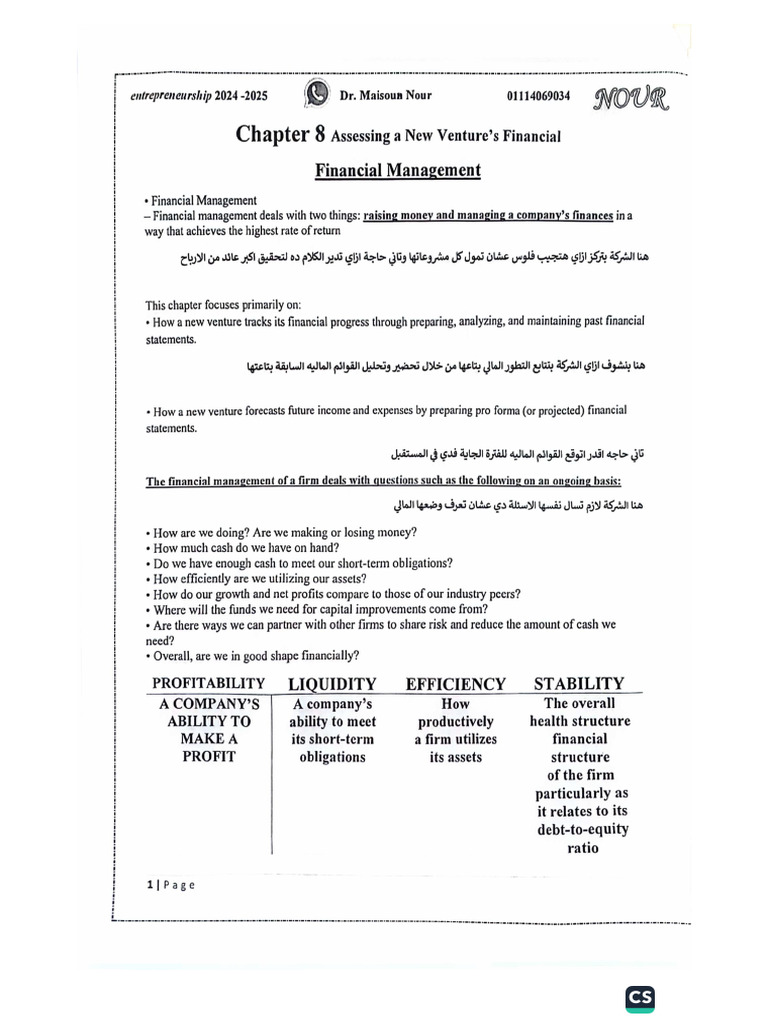 Entrepreneurship Chapter 8 | PDF