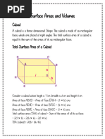 Surface Area of Cube - Formula, TSA of Cube, LSA (CSA) of Cube | PDF ...
