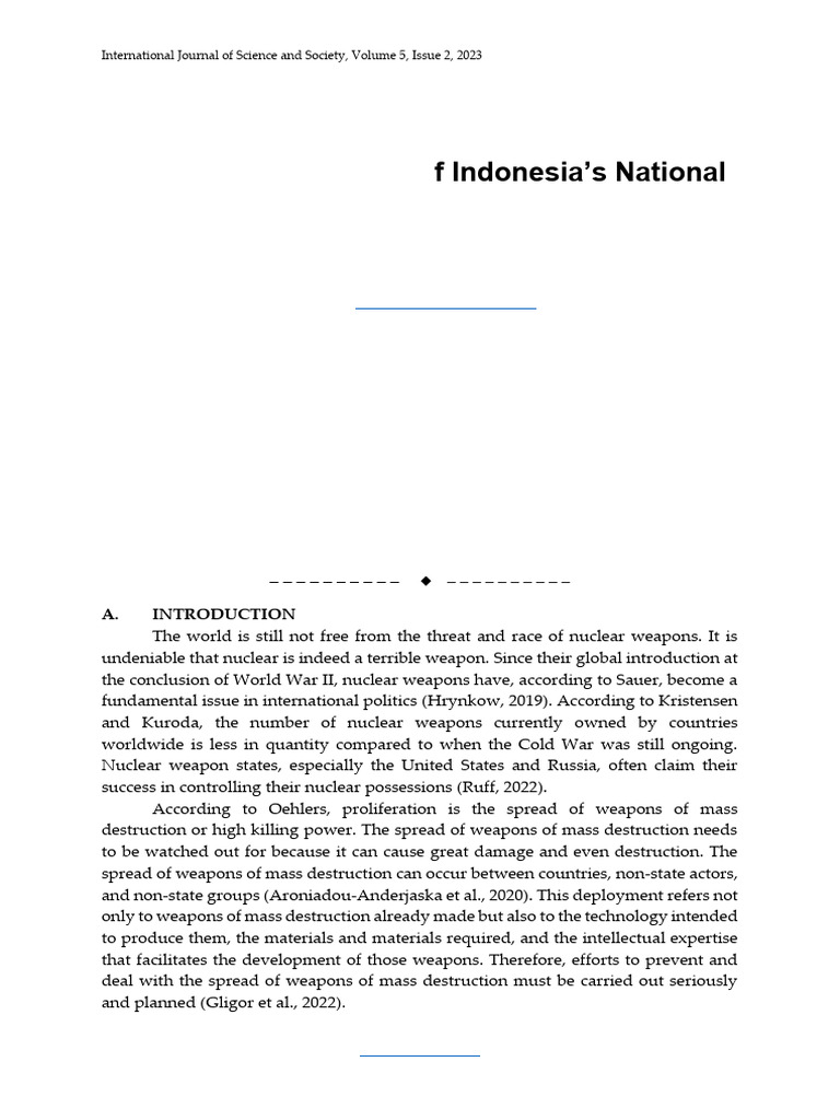 Strategic Intelligence Analysis of The Threat of W | PDF | Nuclear ...