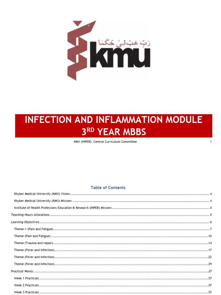 Infection and Inflamation Module | PDF | Inflammation | Nonsteroidal ...