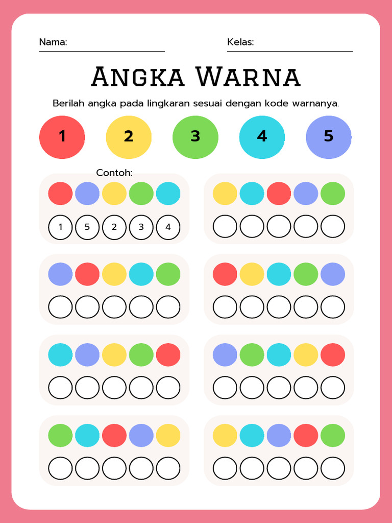Angka Warna: Kode Lingkaran Edukasi | PDF