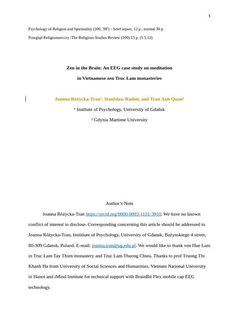 Zen in The Brain - Brief1 | PDF | Behavioural Sciences | Neuroscience