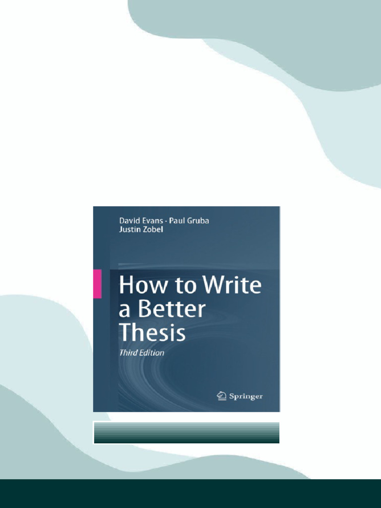 (Ebook) How To Write A Better Thesis by Evans, David;Gruba, Paul;Zobel, Justin ISBN ...