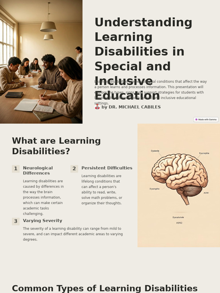 Learning Disabilities in Education Explained | PDF | Learning ...