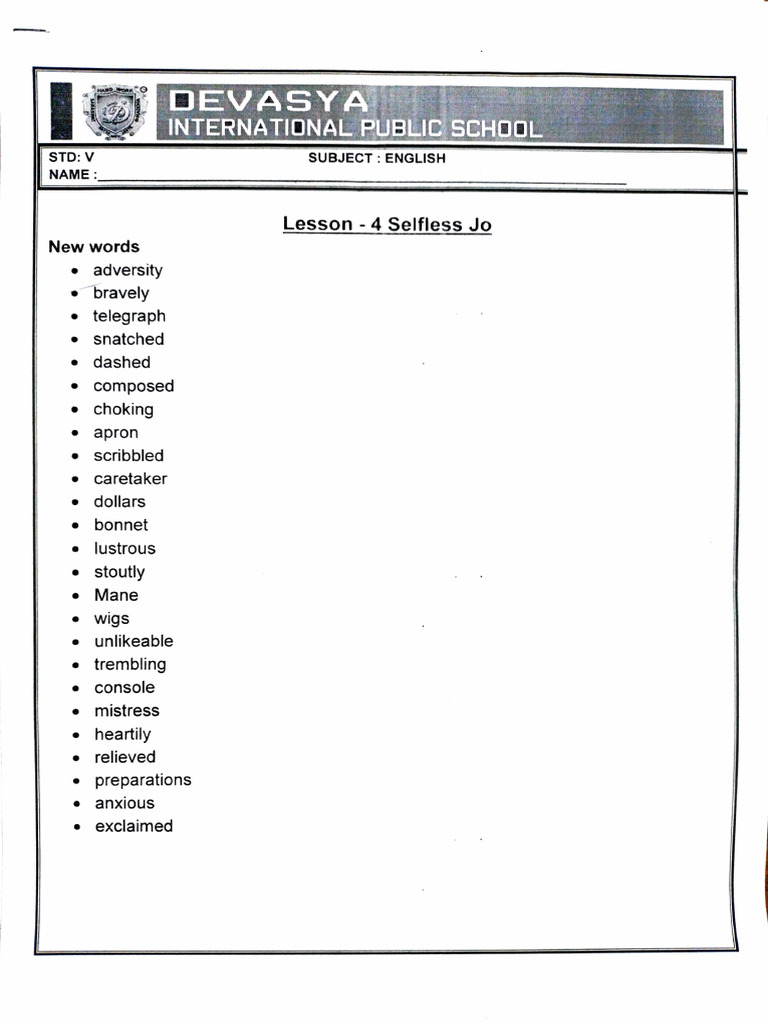 Vocabulary and Comprehension for English Lesson | PDF