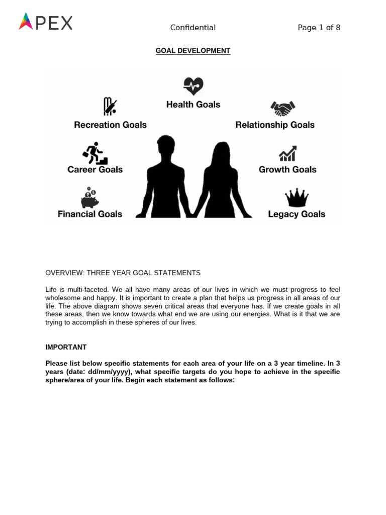 Three-Year Personal Goal Development Plan | PDF | Leadership | Mentorship