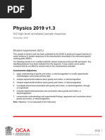 IA2 Physics Experiment Sample Response | PDF | Uncertainty | Experiment