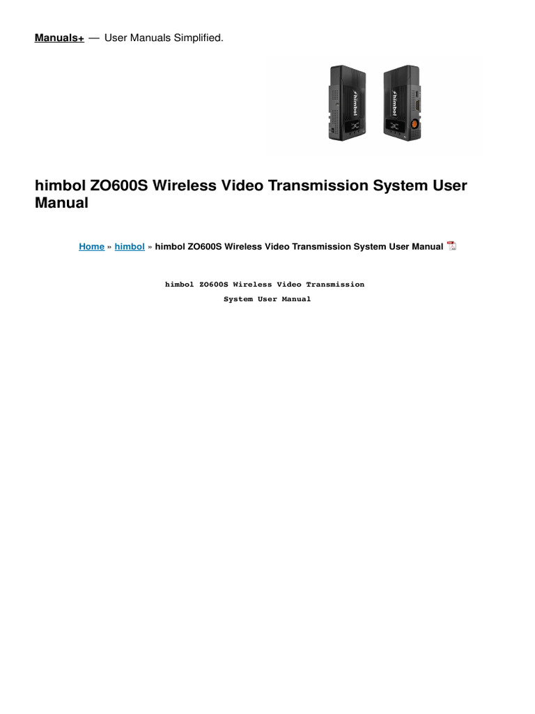 3 - Système de Transmission Vidéo - Datasheet | PDF | Radio ...