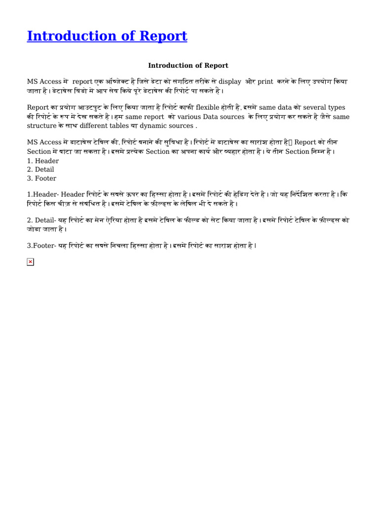 Introduction of Report | PDF