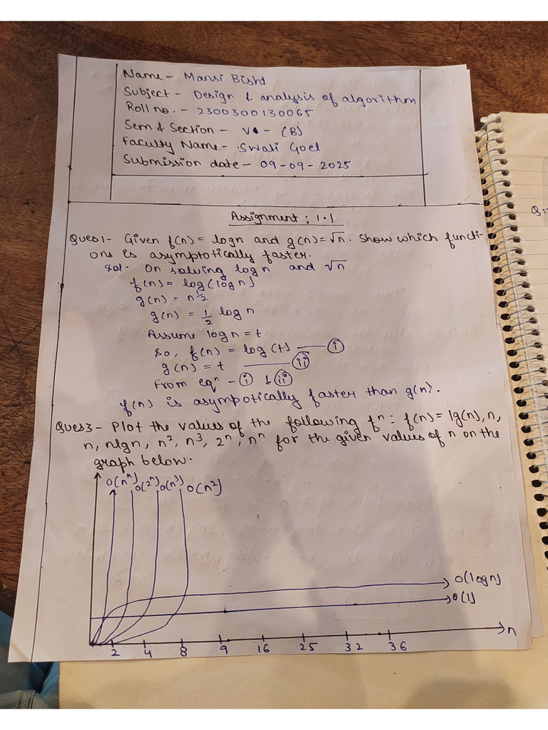 DAA Assignment 1 | PDF