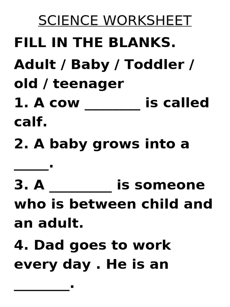 Science Worksheet | PDF