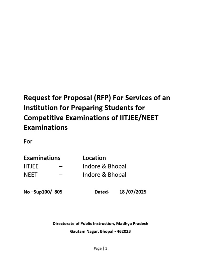 Tendernotice 1 | PDF | Taxes | Request For Proposal