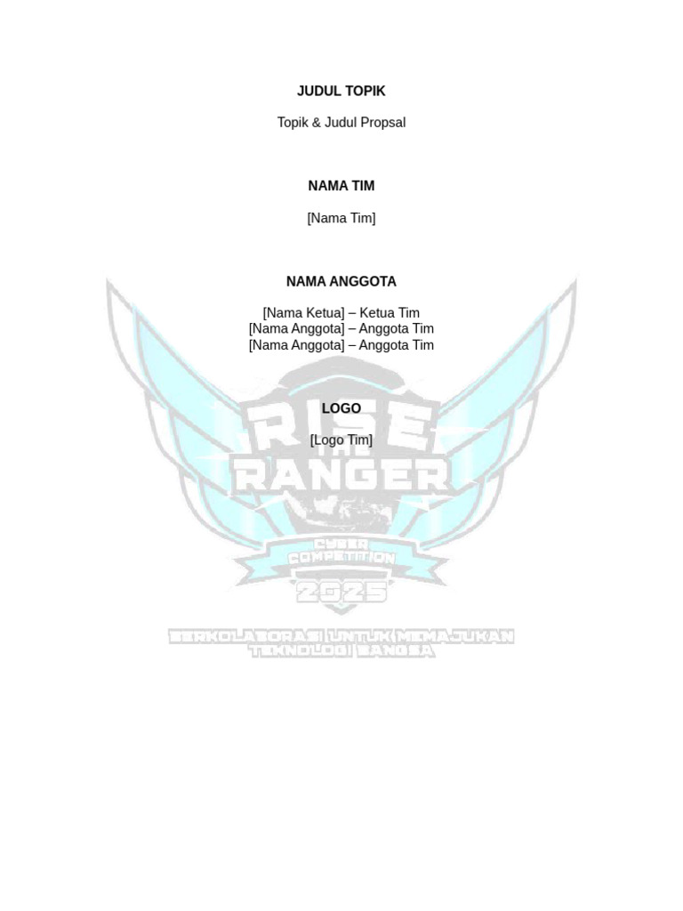 Template Proposal Hackathon | PDF