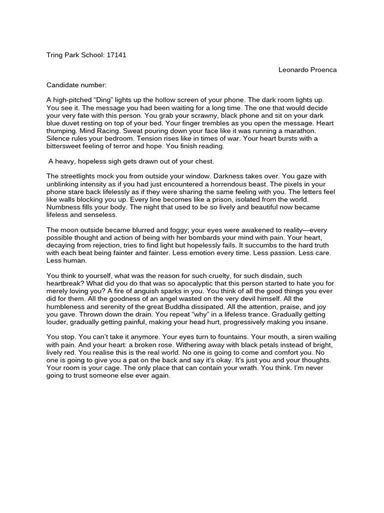 Descriptive Writing English | PDF